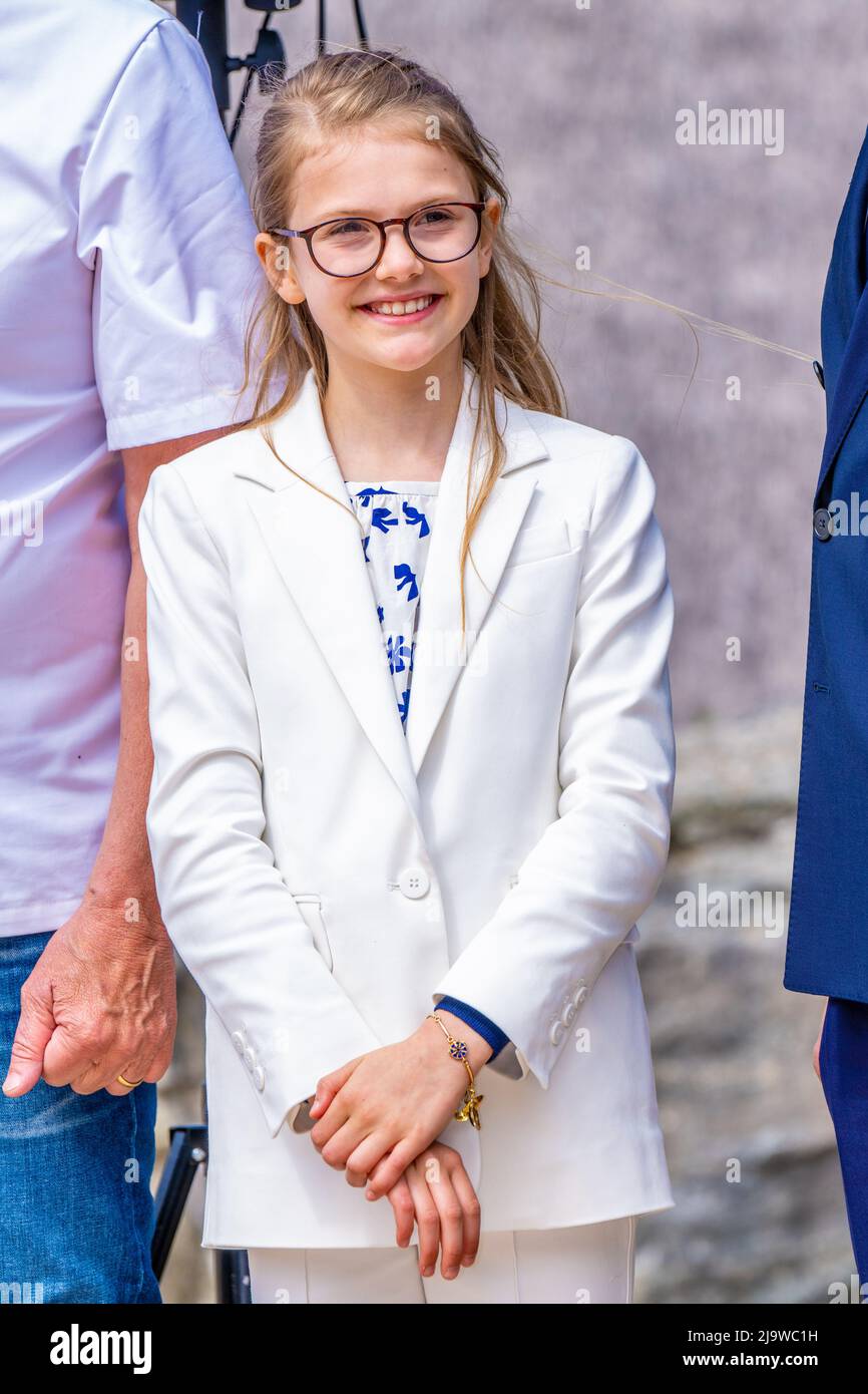 Ostergotland, Sweden. 25th May, 2022. Princess Estelle during a visit ...