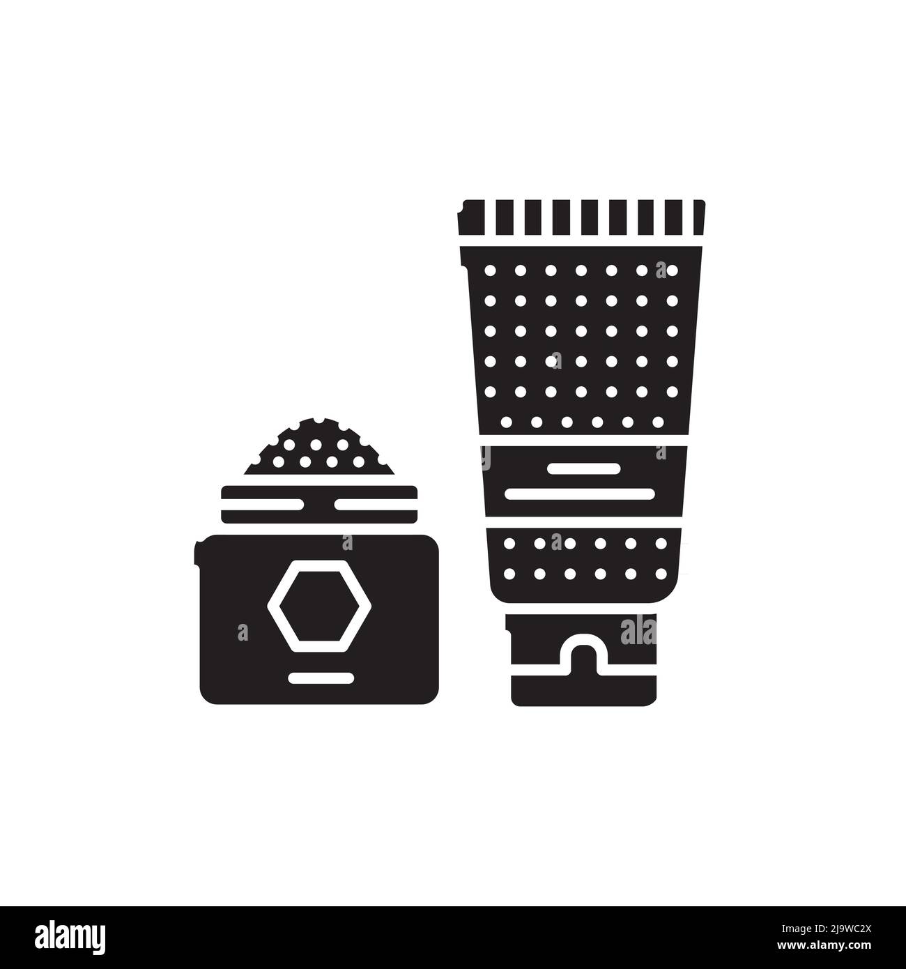 Peeling and scrub color line icon. Cosmetic product. Pictogram for web ...