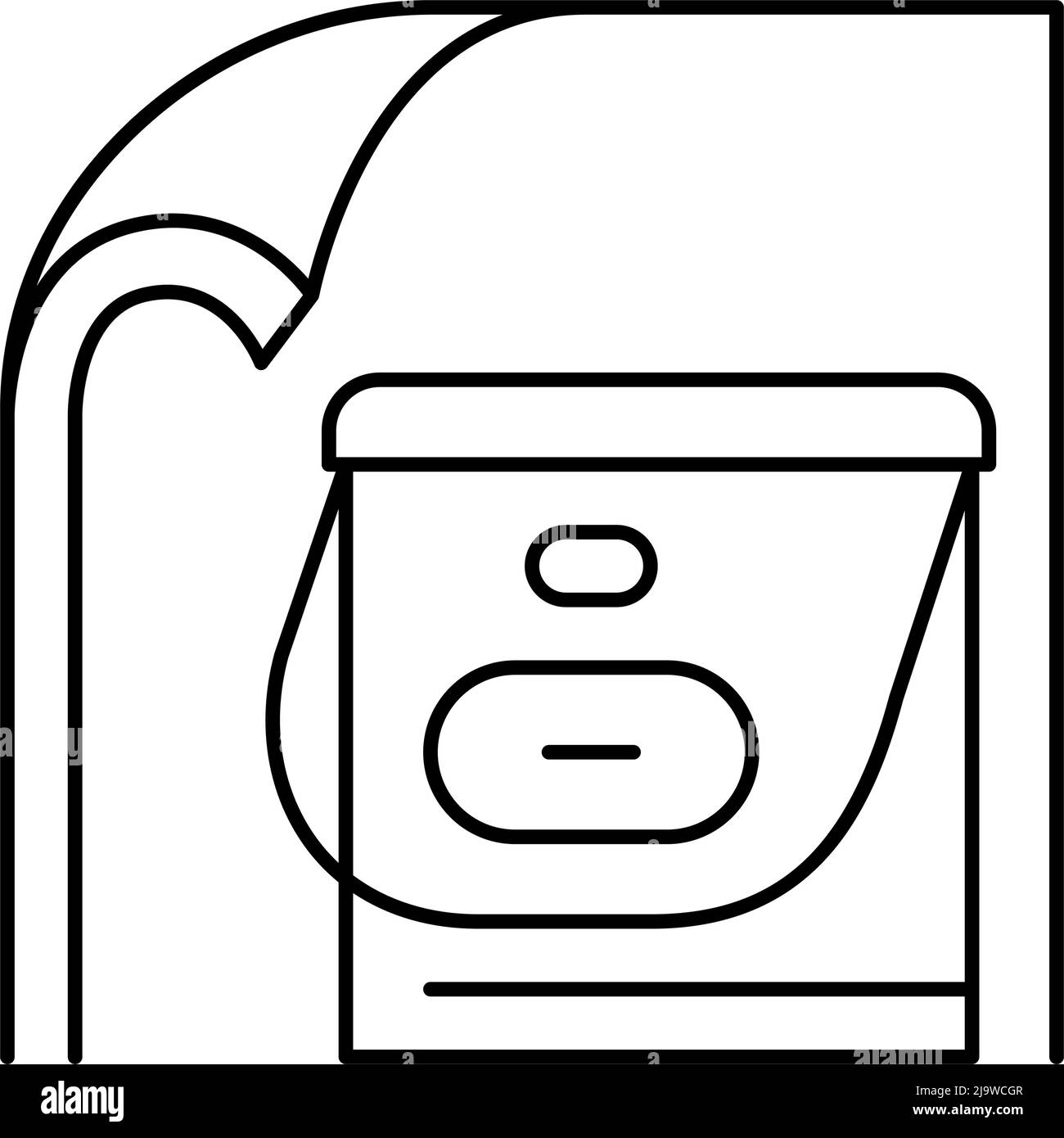 silicone rubber elastomer line icon vector illustration Stock Vector ...