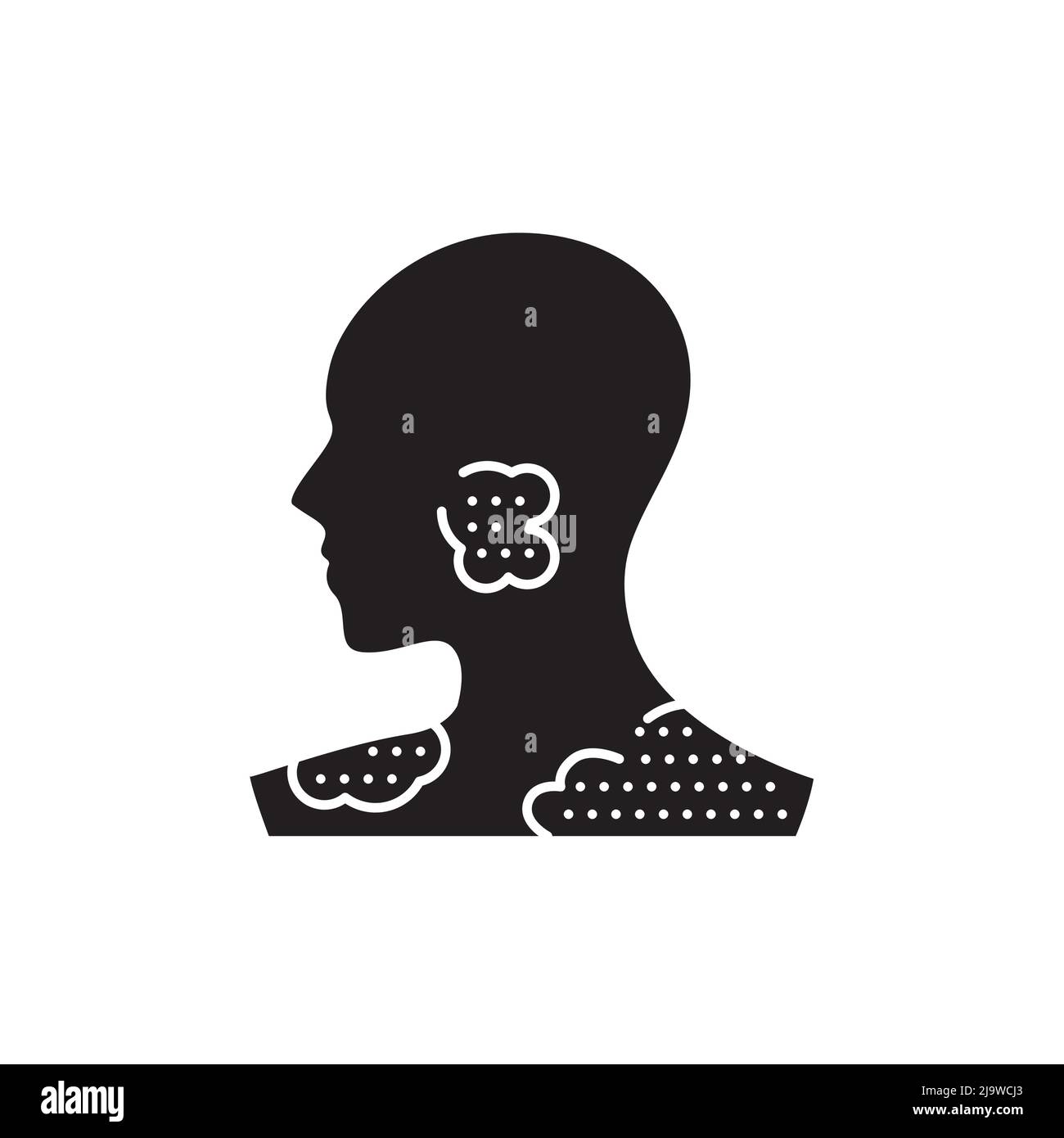 Skin itch color line icon. Human diseases. Pictogram for web page ...
