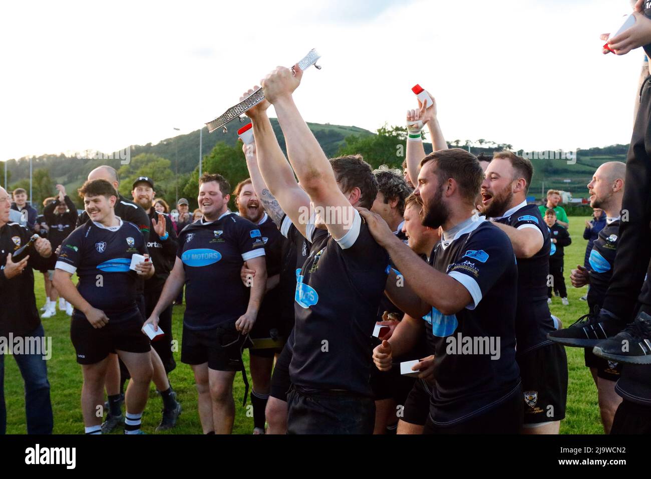 Tumble RFC v Lampeter RFC Plate final 2022 Stock Photo - Alamy