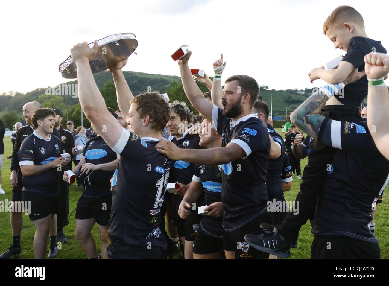 Tumble RFC v Lampeter RFC Plate final 2022 Stock Photo - Alamy