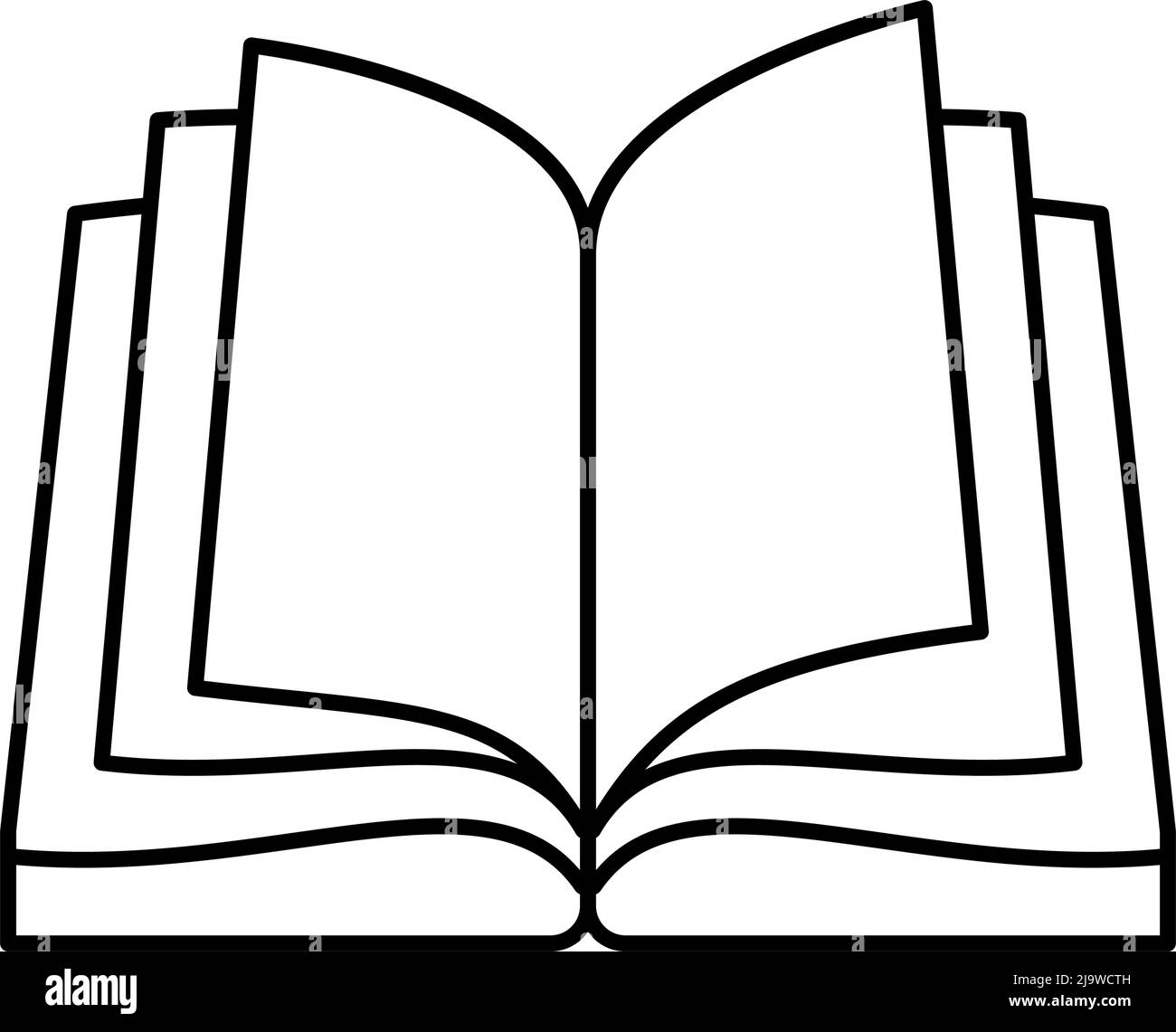 open book line icon vector illustration Stock Vector Image & Art - Alamy