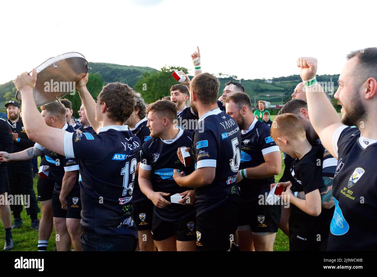 Tumble RFC v Lampeter RFC Plate final 2022 Stock Photo - Alamy