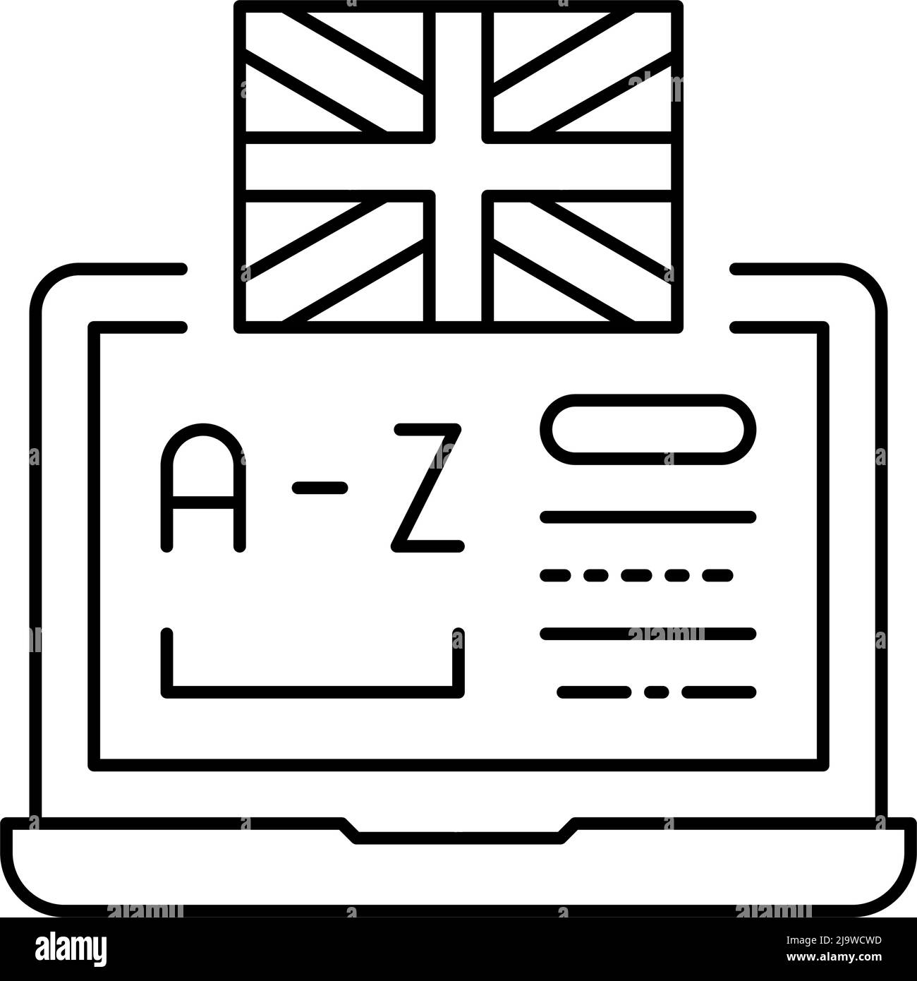 learn english line icon vector illustration Stock Vector Image & Art ...