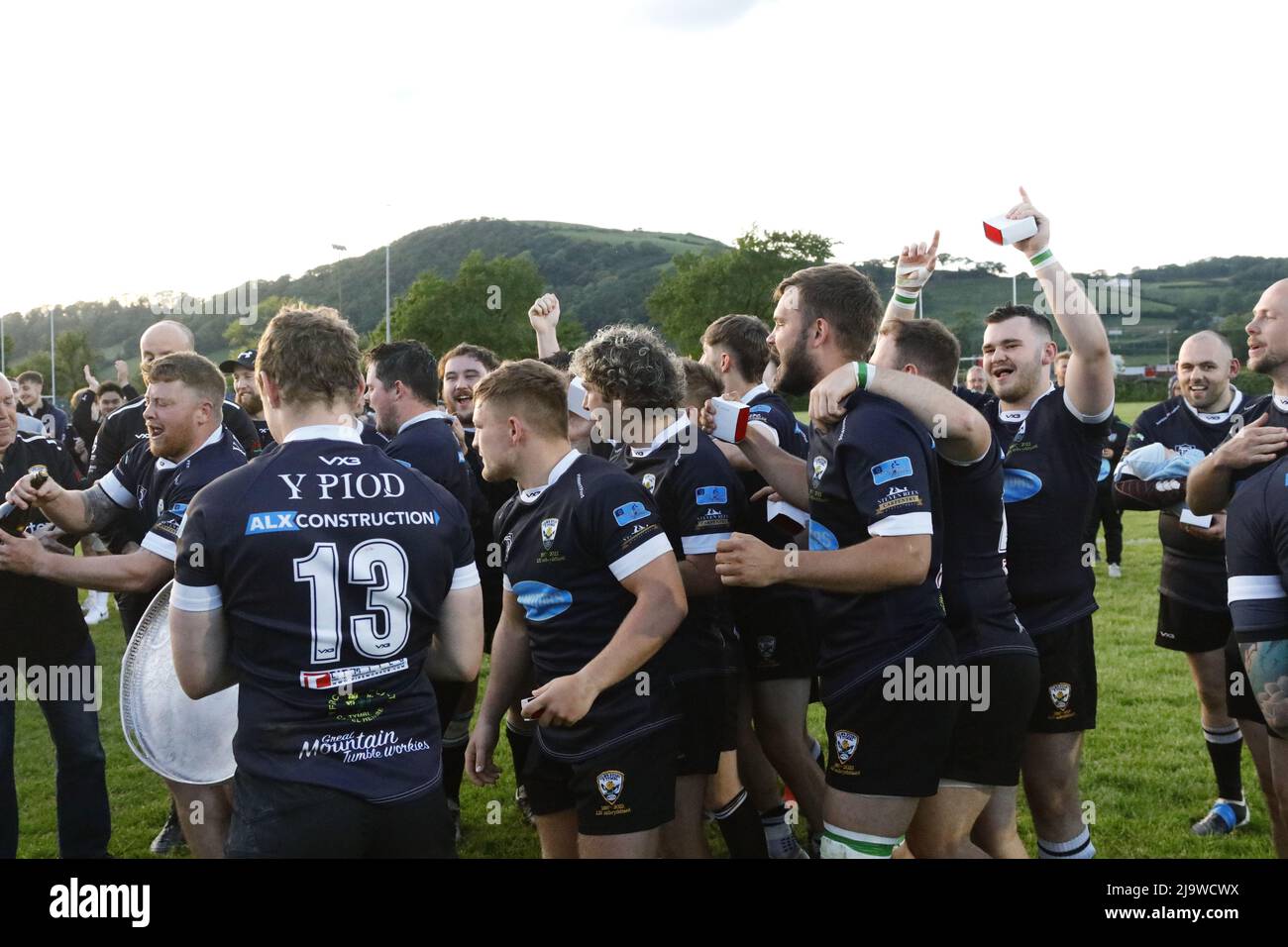 Tumble RFC v Lampeter RFC Plate final 2022 Stock Photo - Alamy
