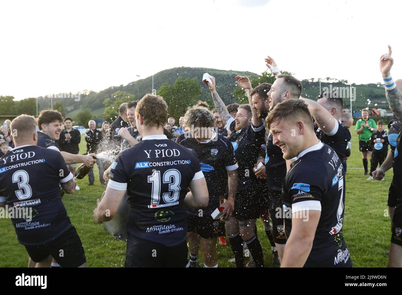 Tumble RFC v Lampeter RFC Plate final 2022 Stock Photo - Alamy