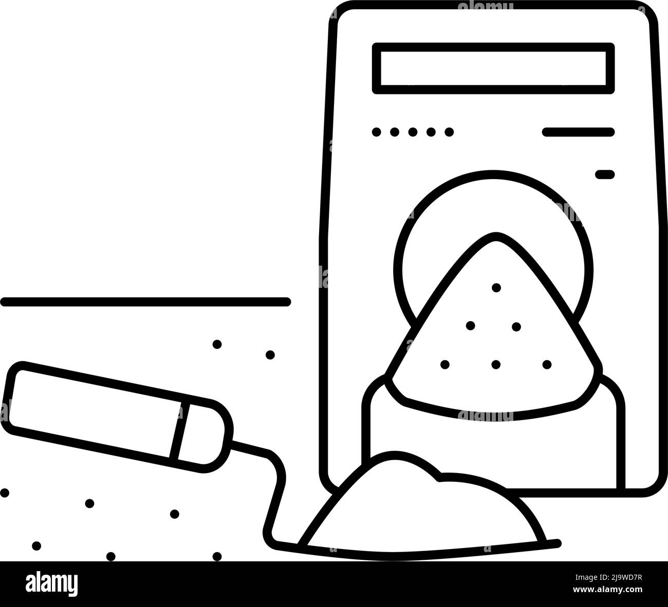 cement package line icon vector illustration Stock Vector Image & Art ...