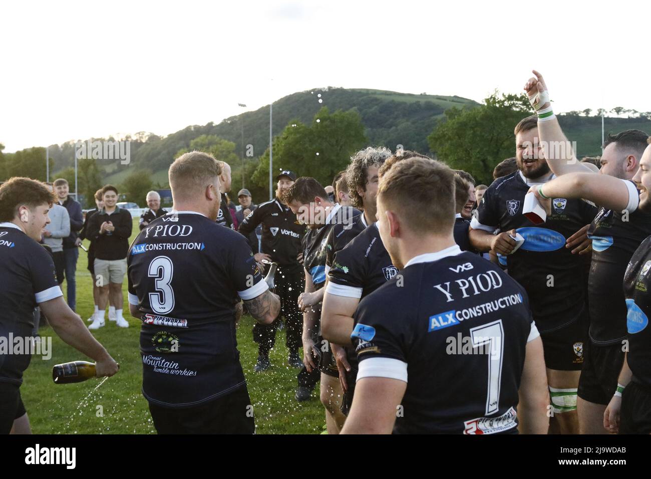 Tumble RFC v Lampeter RFC Plate final 2022 Stock Photo - Alamy