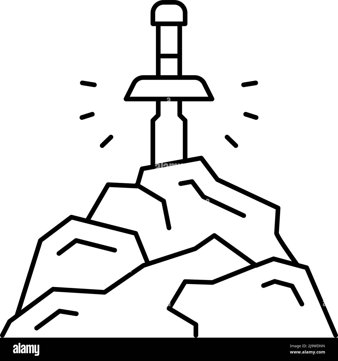 Sword fairy tale line Black and White Stock Photos & Images - Alamy