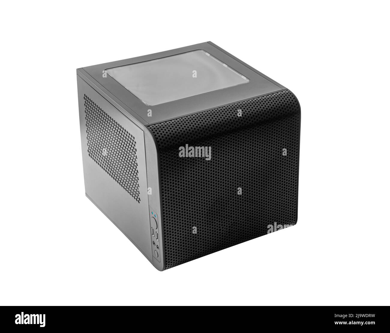 Black computer system unit isolated on white Stock Photo - Alamy