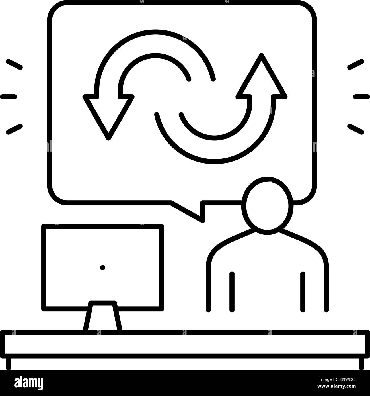 behavior user line icon vector illustration Stock Vector Image & Art ...