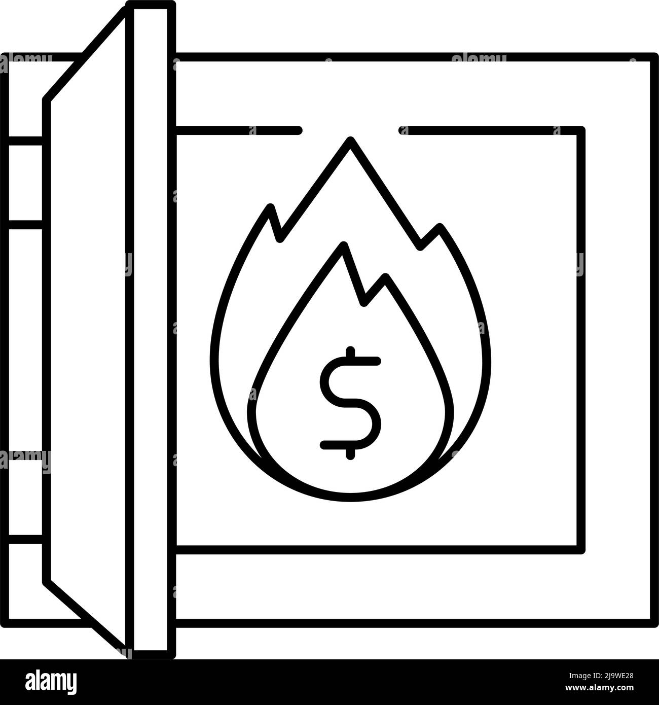 asset inflation line icon vector illustration Stock Vector Image & Art ...