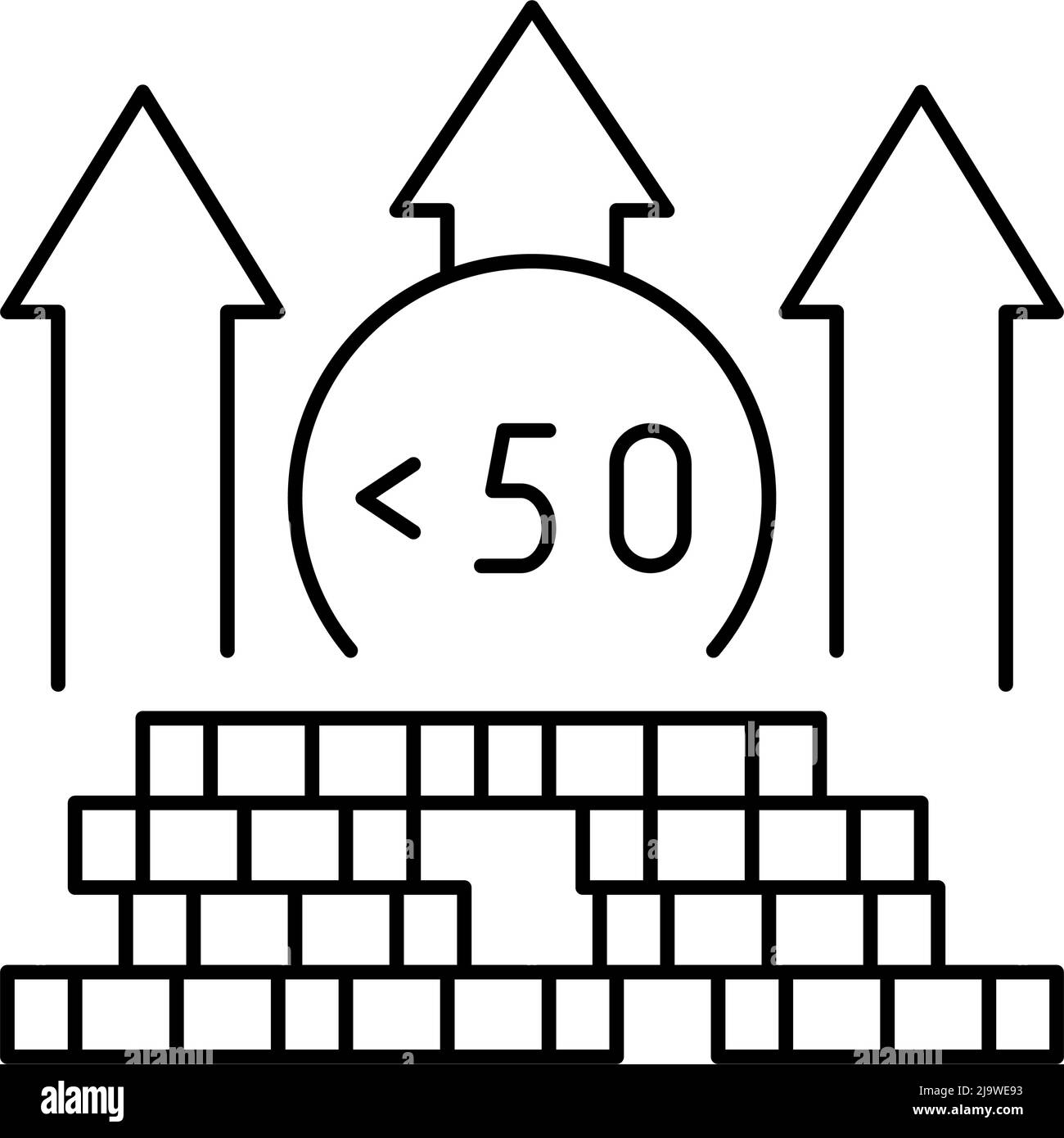 hyperinflation finance line icon vector illustration Stock Vector Image ...