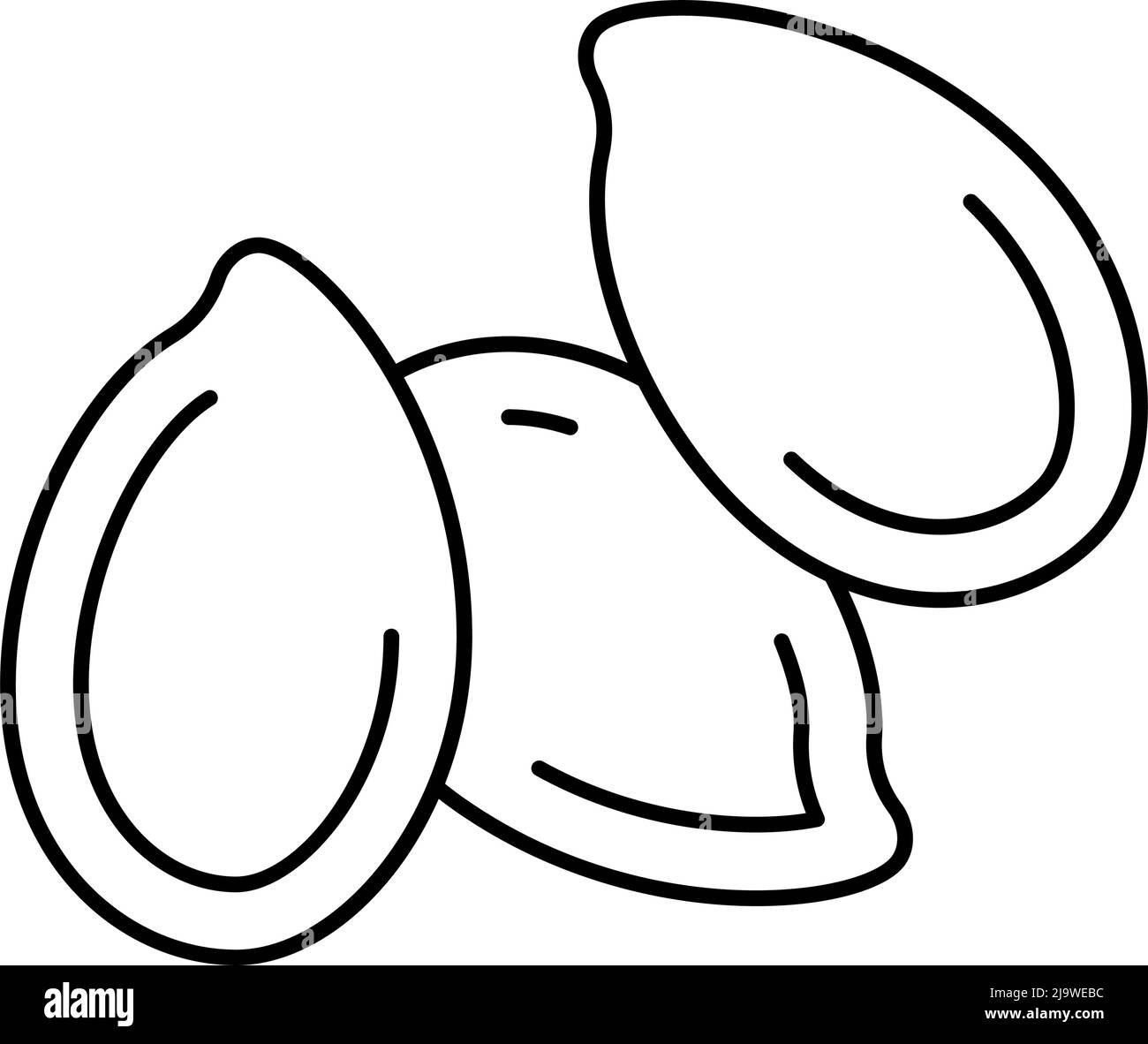 flax seed line icon vector illustration Stock Vector Image & Art - Alamy