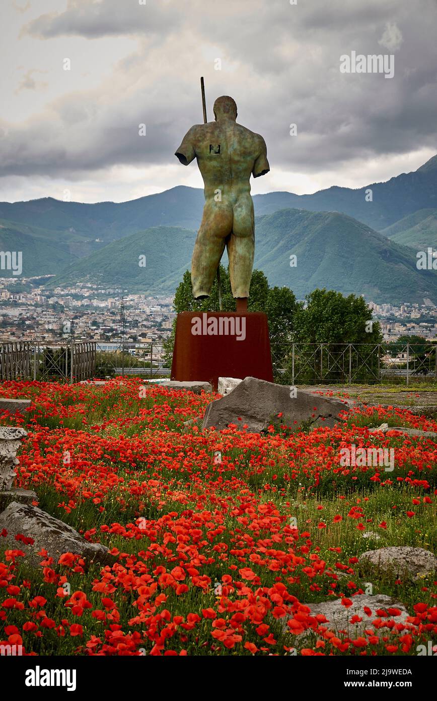 Statue of Daedalus by Igor Mitoraj in the UNESCO World Heritage Site of ...