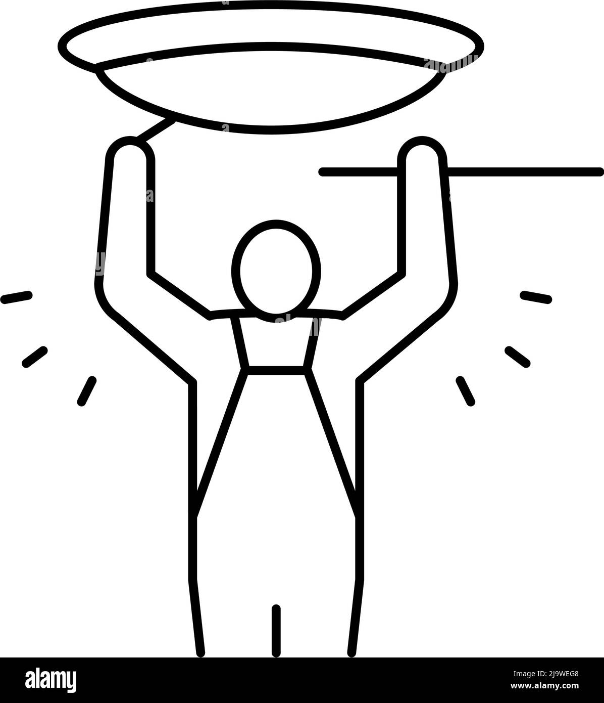 light fixture installation and repair line icon vector illustration ...