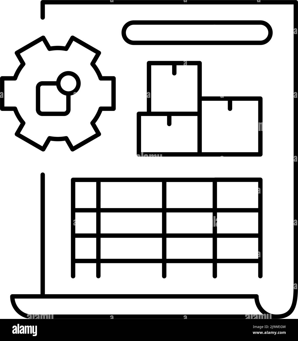 inventory adjustment report line icon vector illustration Stock Vector ...