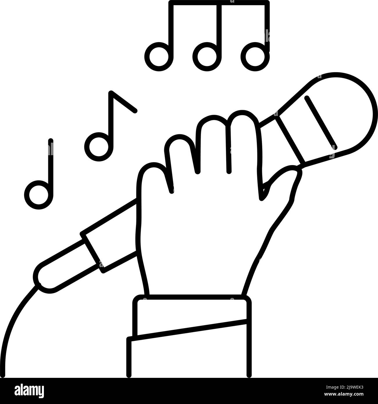 song singing line icon vector illustration Stock Vector Image & Art - Alamy