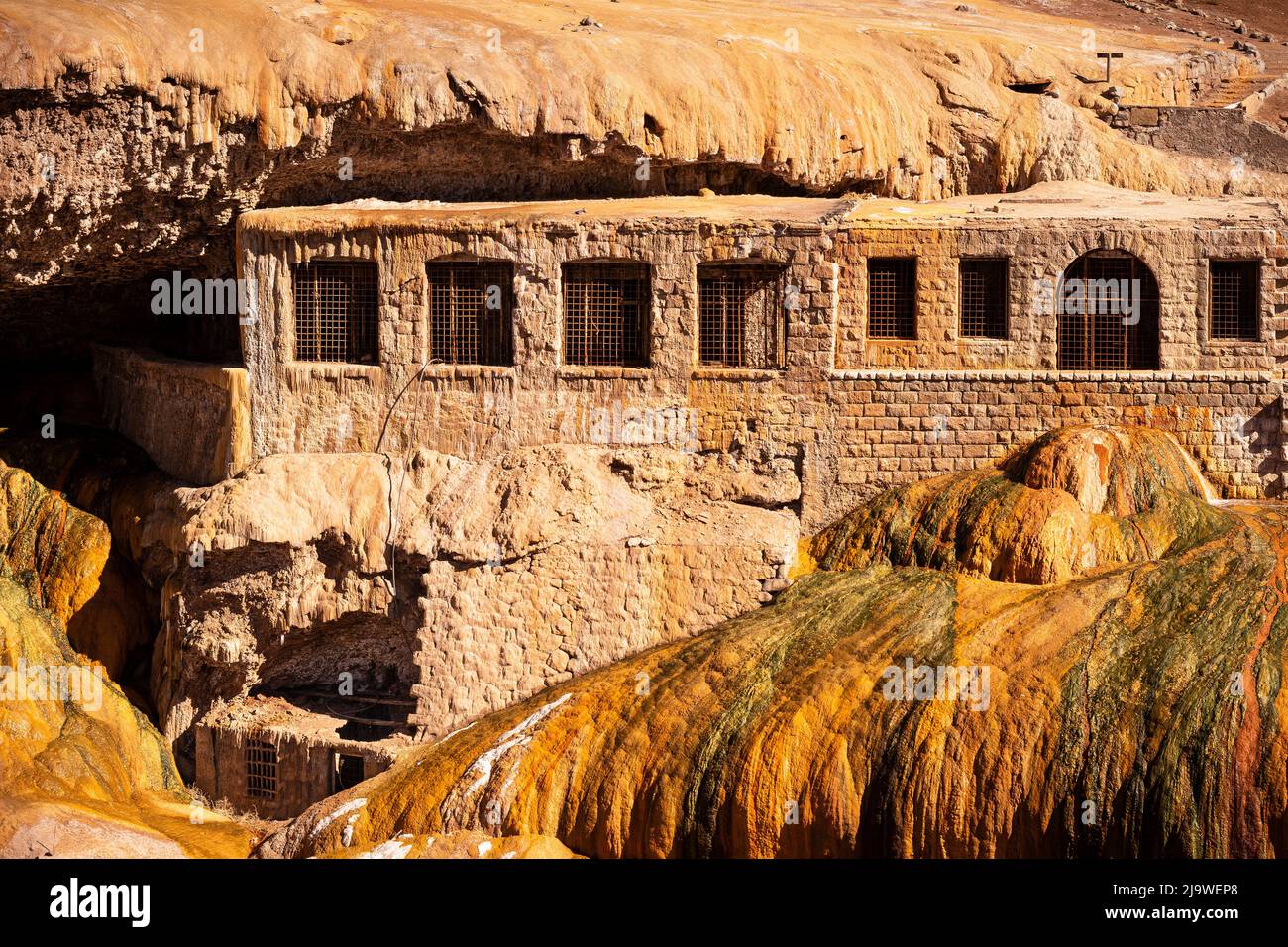 Puente del Inca Ruins up close. Province of Mendoza. Argentina ...