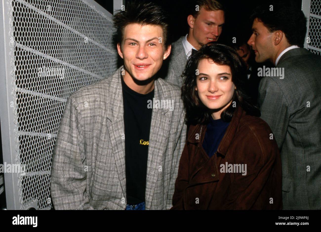 Christian Slater and Winona Ryder April 1989 Credit: Ralph Dominguez ...