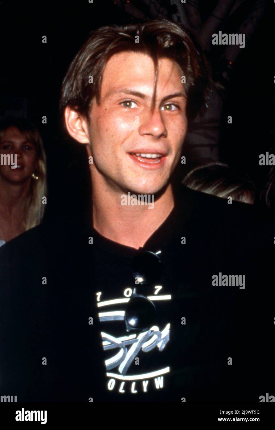 Christian Slater at the Die Hard 2 premiere on July 2, 1990 at Avco ...