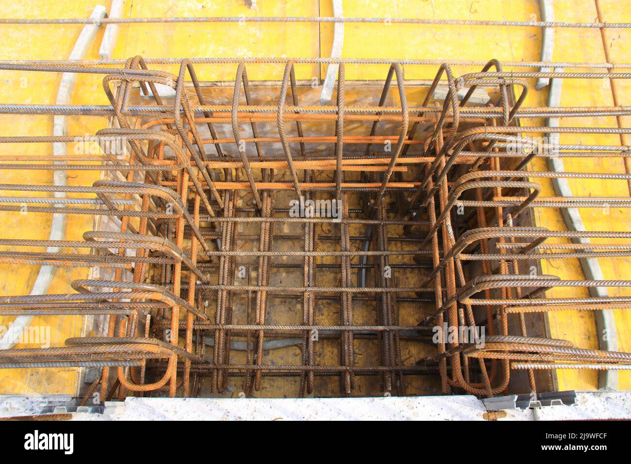 Pump sump in a basin is prepared for concreting Stock Photo - Alamy