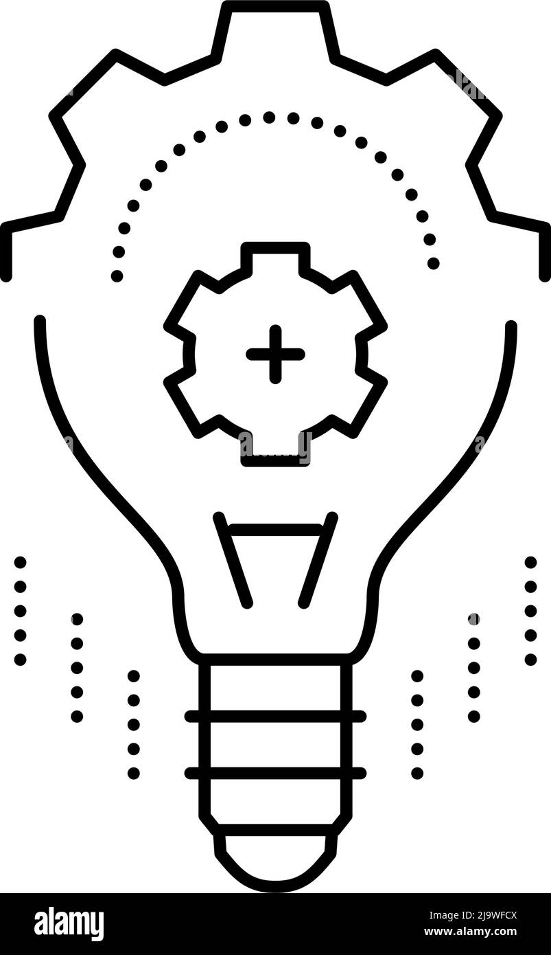 innovation light bulb line icon vector illustration Stock Vector Image ...