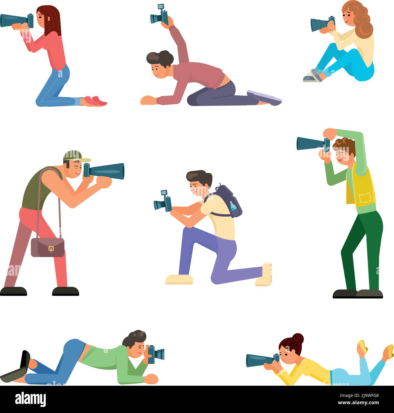 Paparazzi icon set vector isolated illustration Stock Vector Image ...
