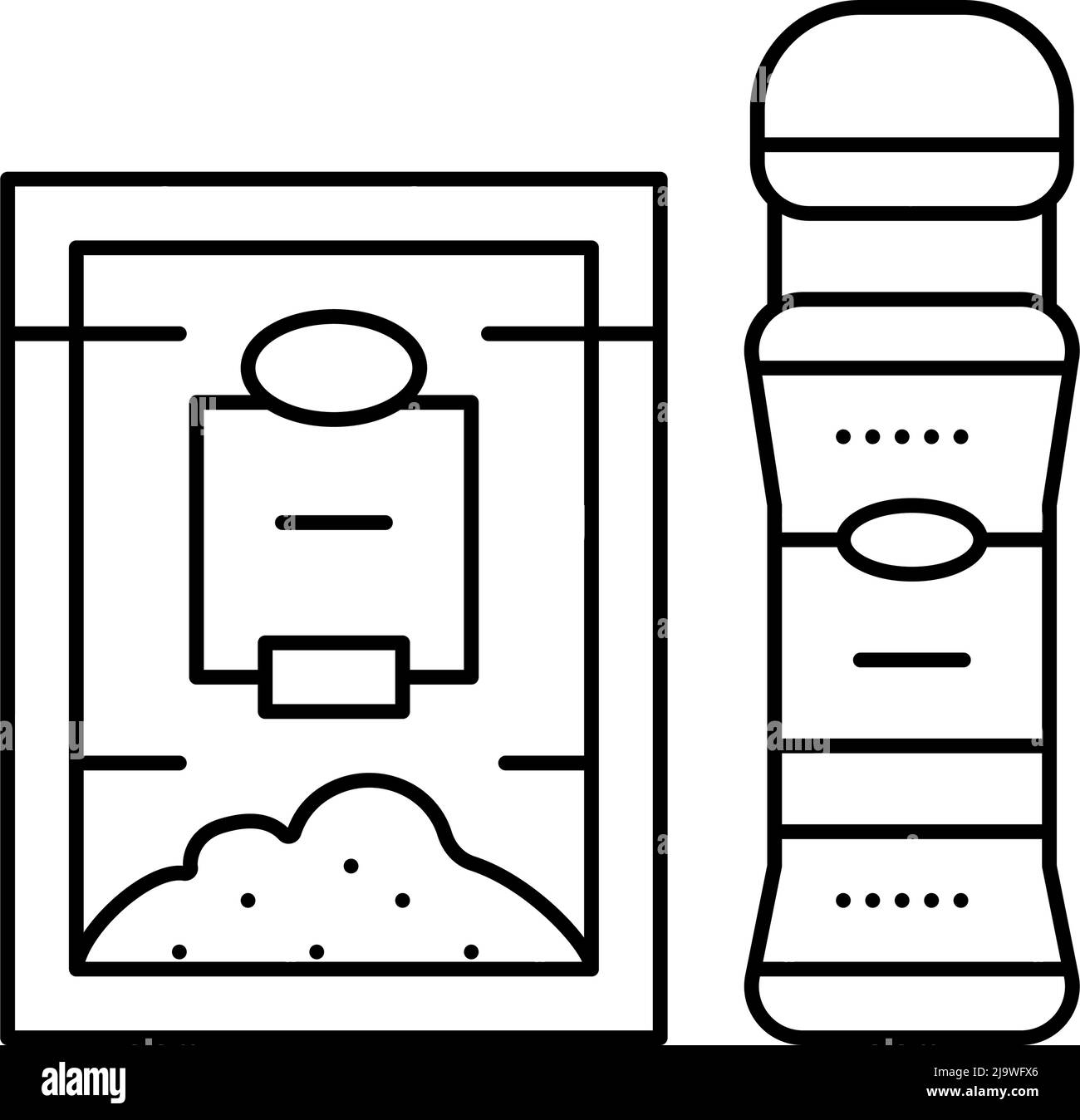 spice pepper line icon vector illustration Stock Vector Image & Art - Alamy