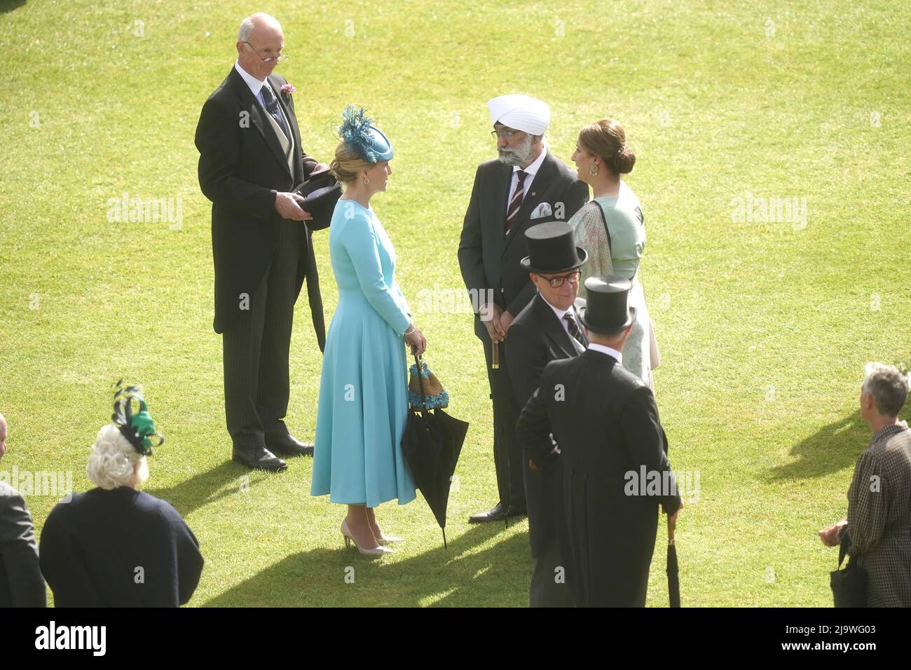 The Countess of Wessex speaks to guests during a Royal Garden Party at ...