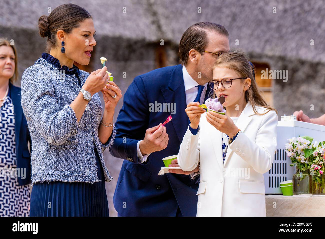 Crown Princess Victoria and Prince Daniel with Princess Estelle during ...