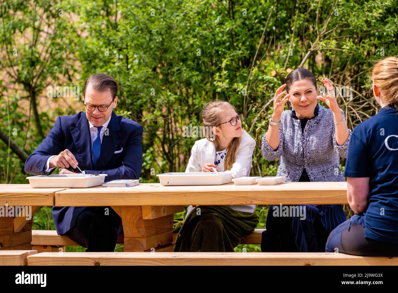 Crown Princess Victoria and Prince Daniel with Princess Estelle during ...
