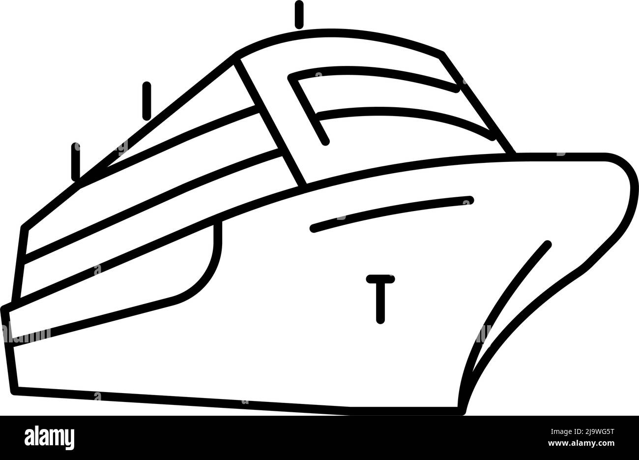 cruise ship liner marine transport line icon vector illustration Stock ...