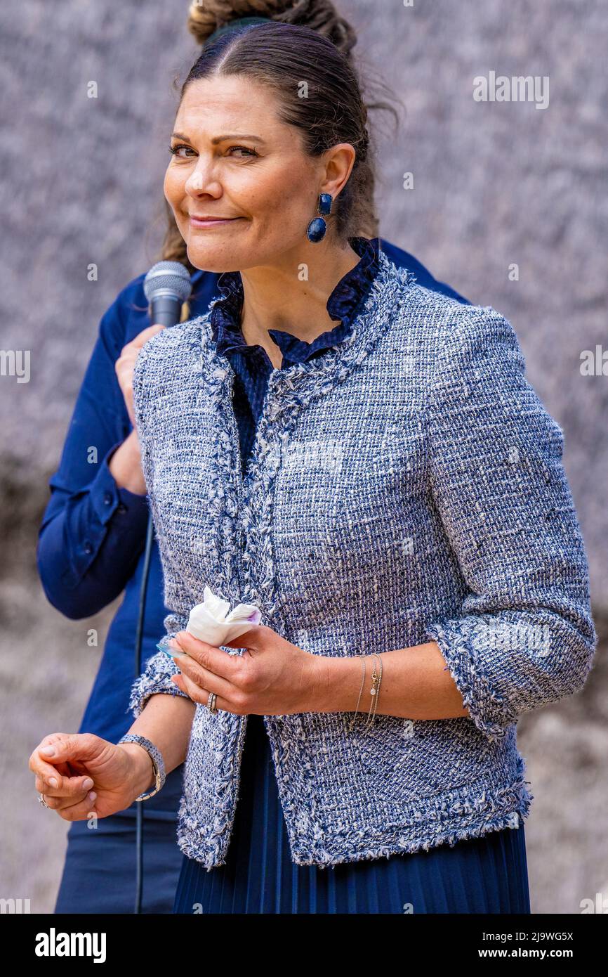 Crown Princess Victoria during a visit to Linkoping Castle and a guided ...