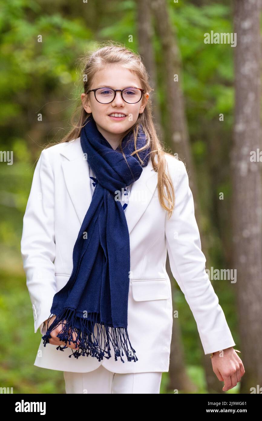 Princess Estelle during a visit to Linkoping Castle and a guided tour ...