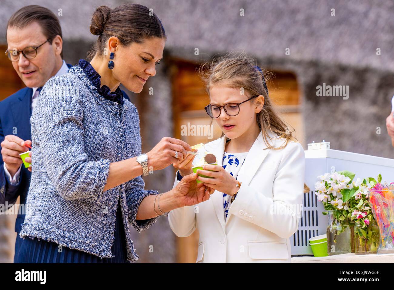 Crown Princess Victoria and Prince Daniel with Princess Estelle during ...