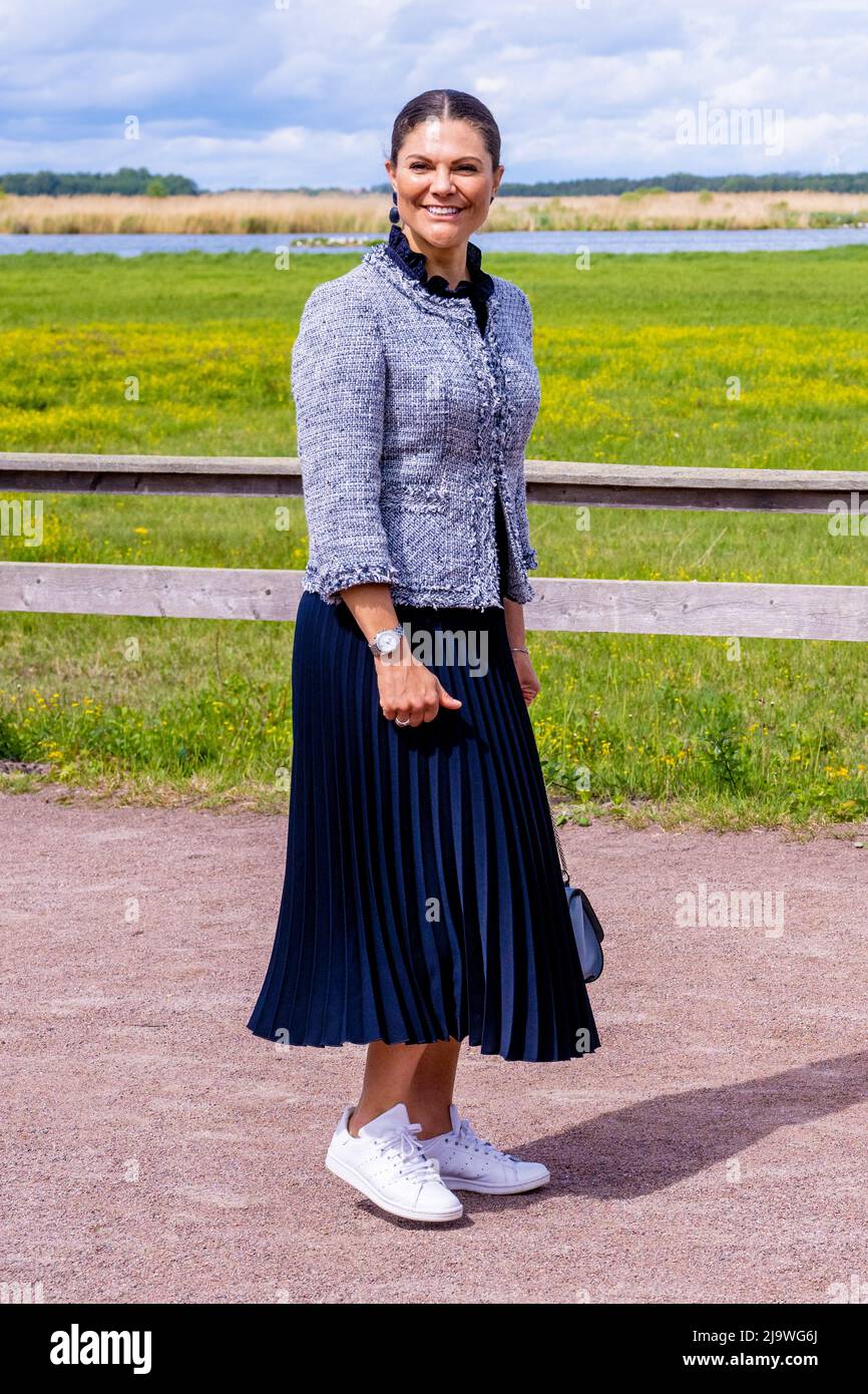 Crown Princess Victoria during a visit to Linkoping Castle and a guided ...
