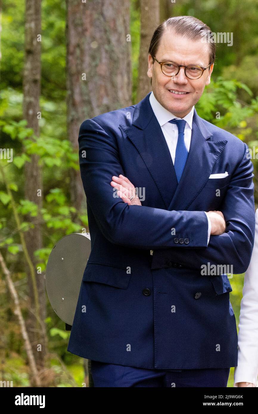 Prince Daniel during a visit to Linkoping Castle and a guided tour ...