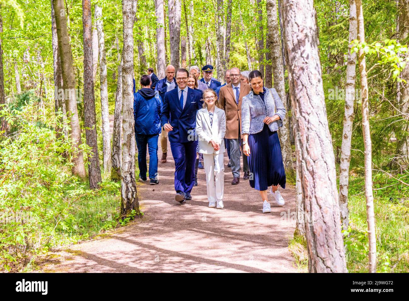 Crown Princess Victoria and Prince Daniel with Princess Estelle during ...