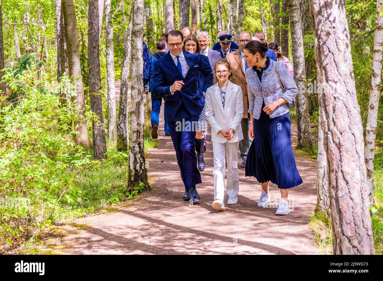 Crown Princess Victoria and Prince Daniel with Princess Estelle during ...