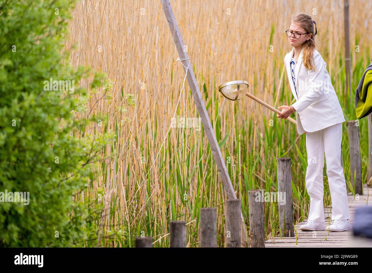 Princess Estelle during a visit to Linkoping Castle and a guided tour ...