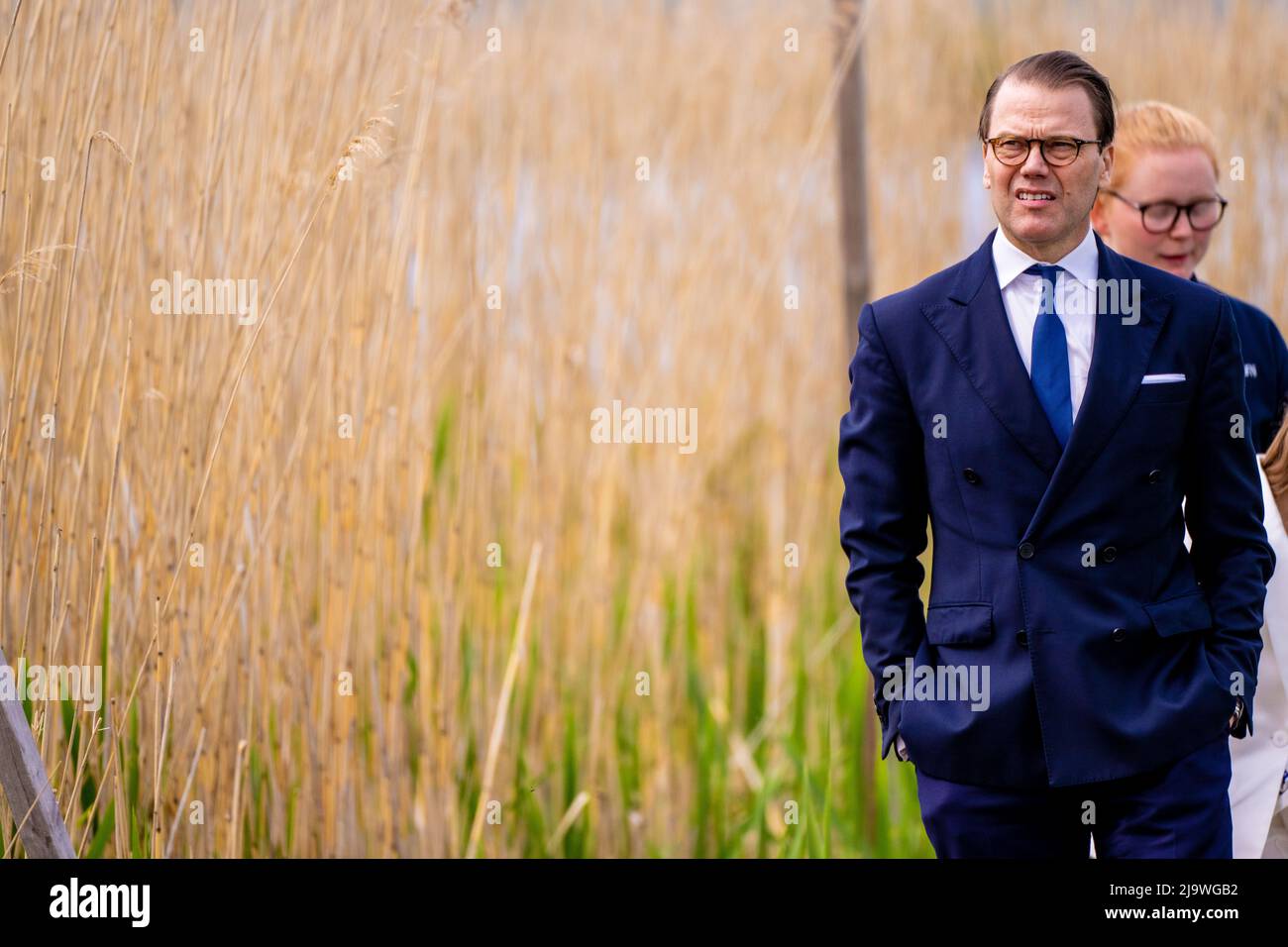 Prince Daniel during a visit to Linkoping Castle and a guided tour ...