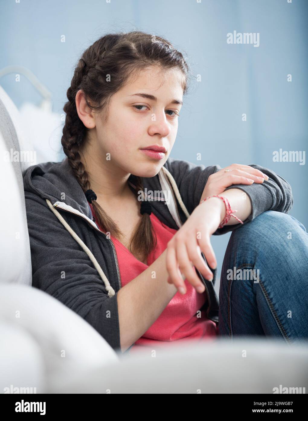 Girl being sad Stock Photo - Alamy