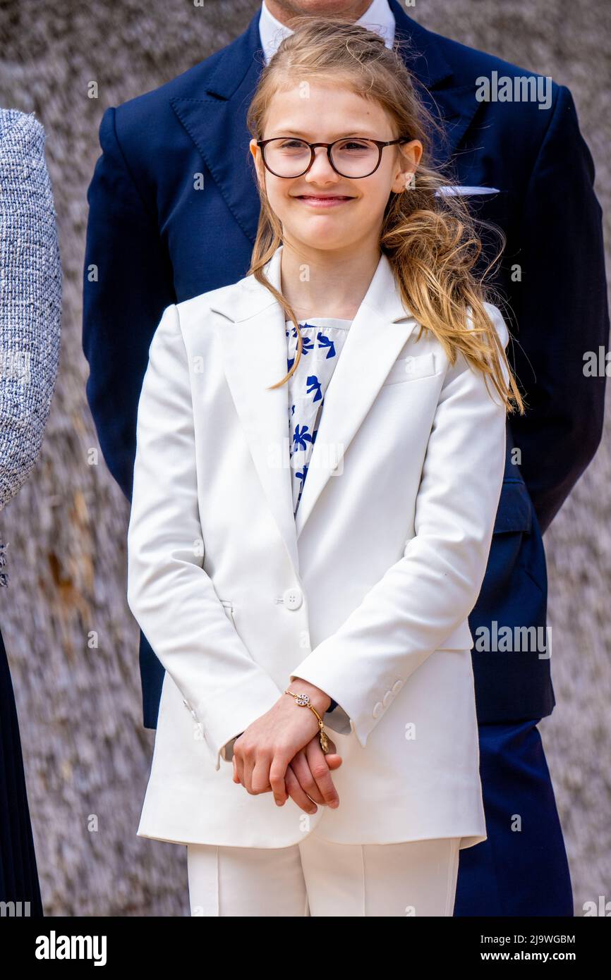 Princess Estelle during a visit to Linkoping Castle and a guided tour ...