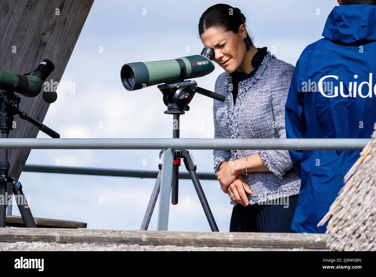 Crown Princess Victoria during a visit to Linkoping Castle and a guided ...