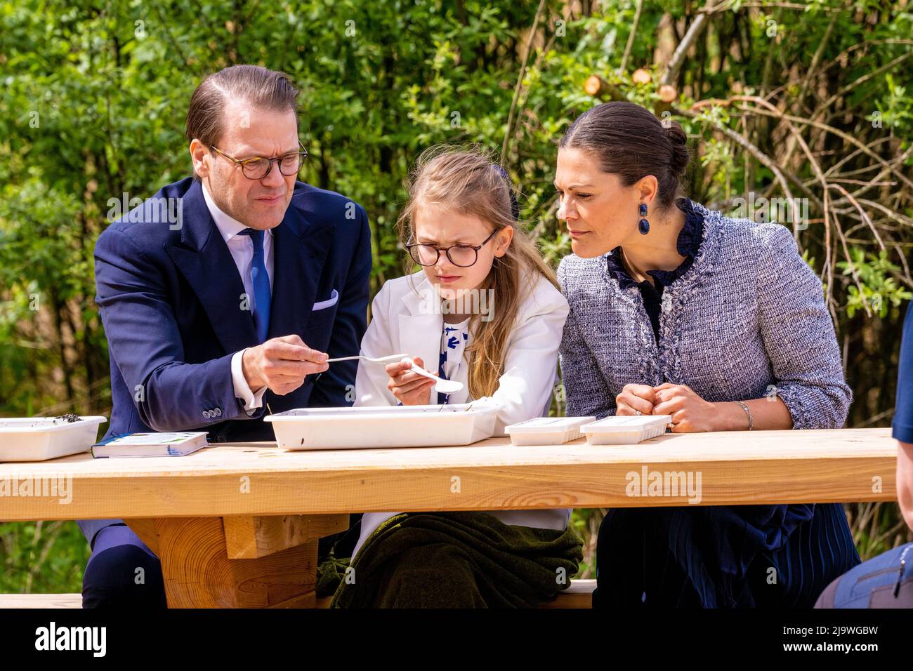 Crown Princess Victoria and Prince Daniel with Princess Estelle during ...