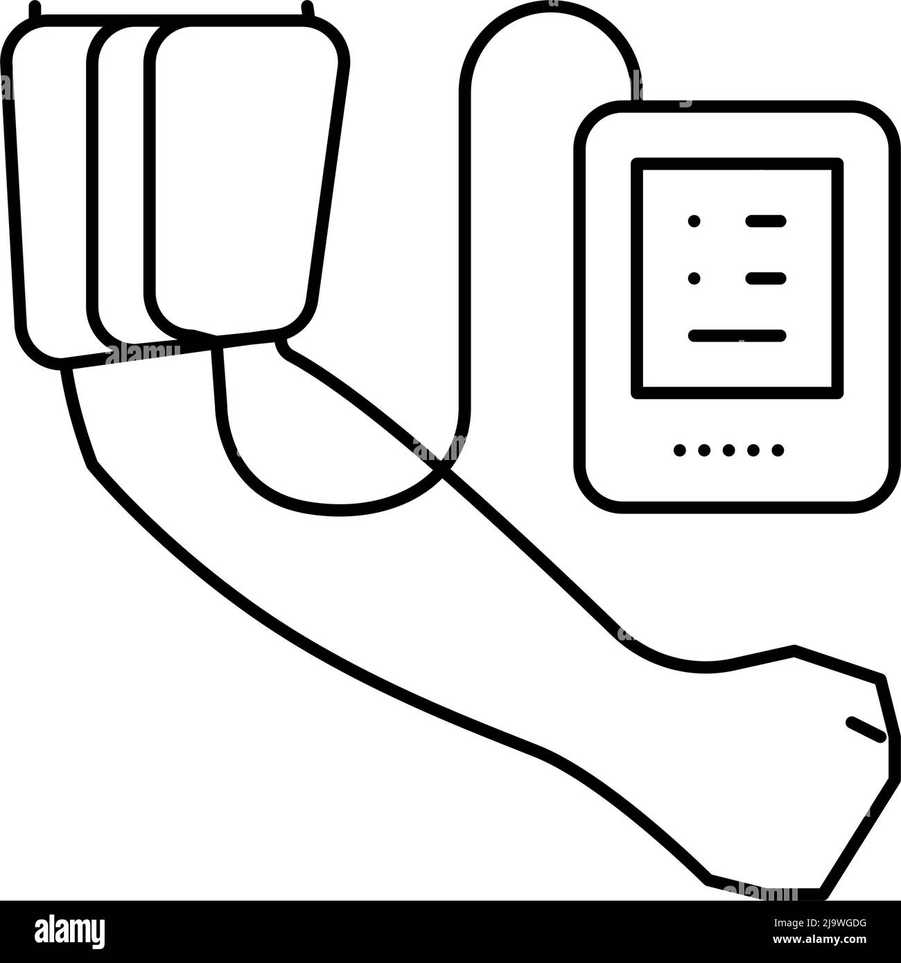 pressure measuring device line icon vector illustration Stock Vector ...