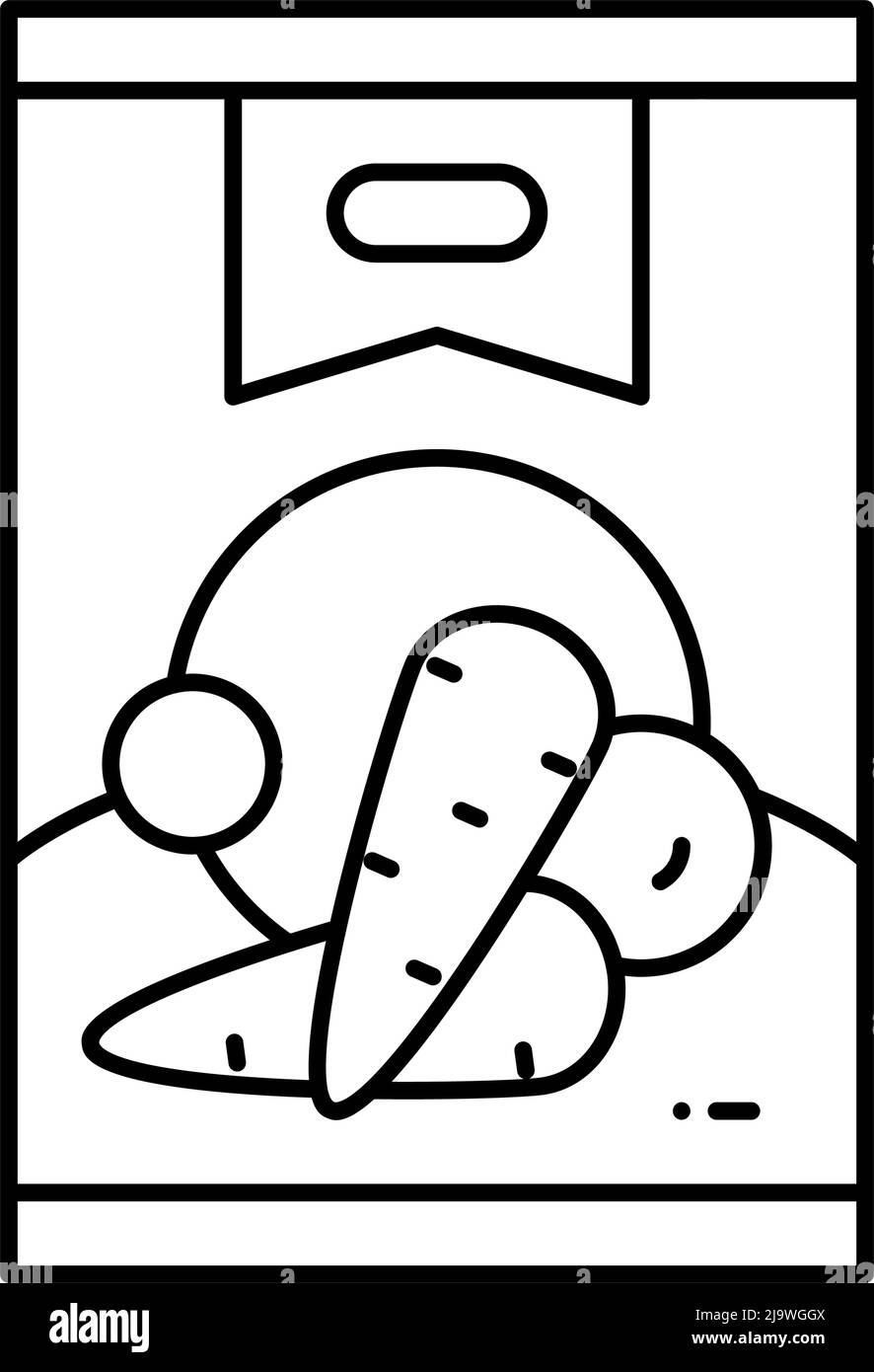 can carrot line icon vector illustration Stock Vector Image & Art - Alamy
