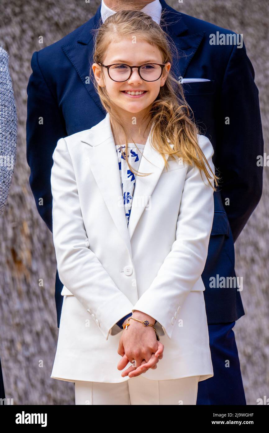 Ostergotland, Sweden. 25th May, 2022. Princess Estelle during a visit ...